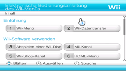 Elektronische Bedienungsanleitung des Wii-Menüs – WiiDatabase Wiki